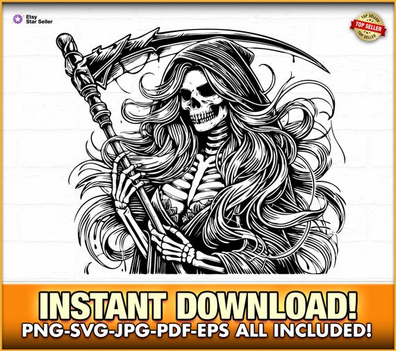 Female Grim Reaper Vector