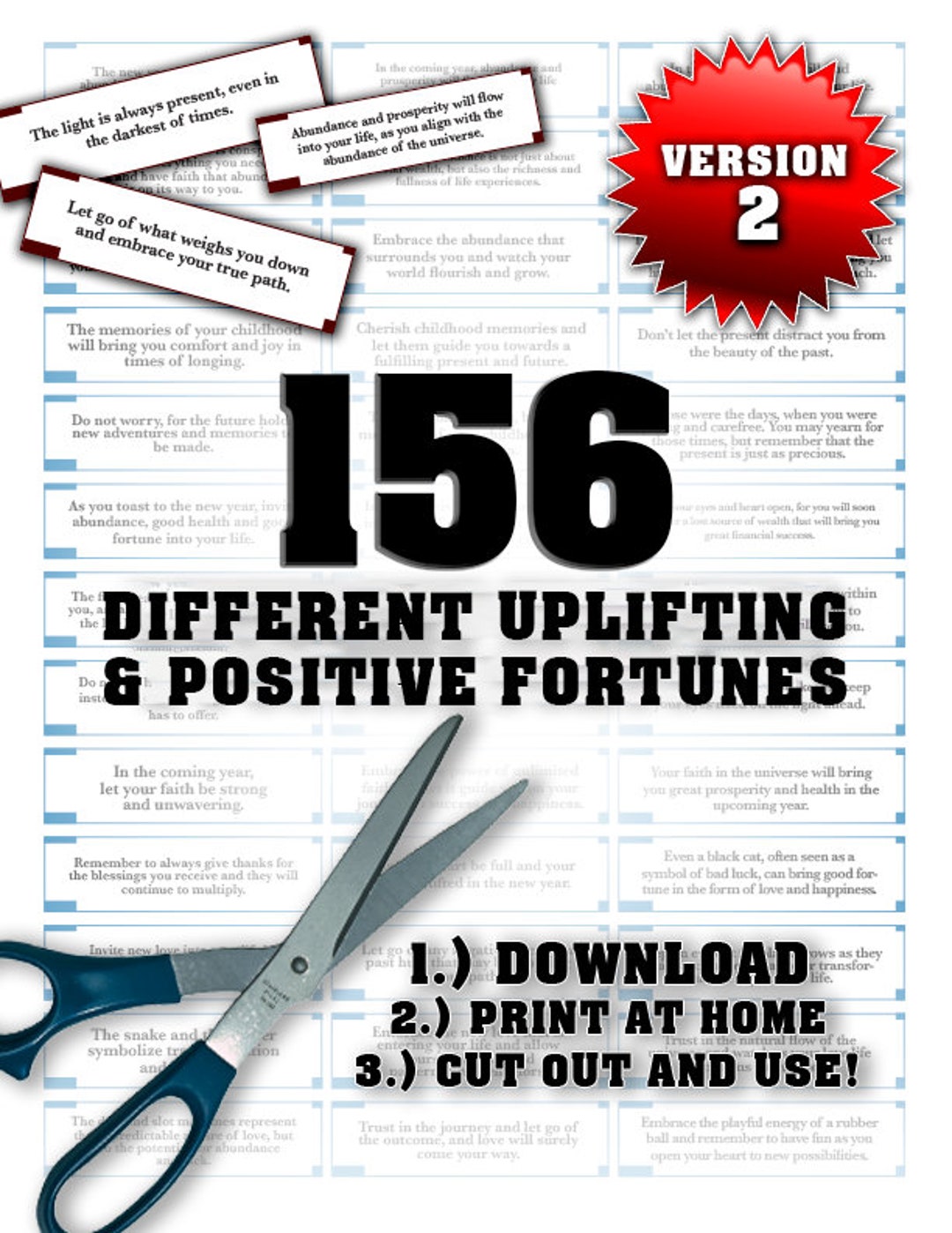 Spiritual and Uplifting Fortune Cookie Version 2 - 156 Positive ...