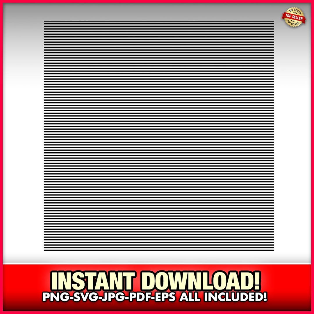 Horizontal Stripe Pattern SVG-PNG-JPG, Line Print Cut File, Digital ...