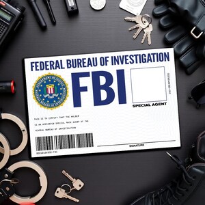 FBI Special Agent ID Badge Eps-pdf-svg, Instant Download, Law ...