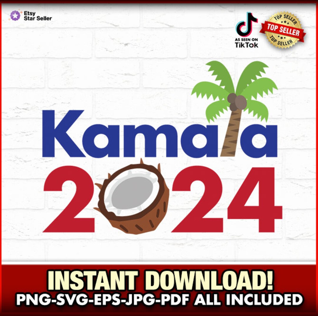 Kamala Harris Coconut Tree 2024 svg-EPS-PNG, download instantâneo, coco ...