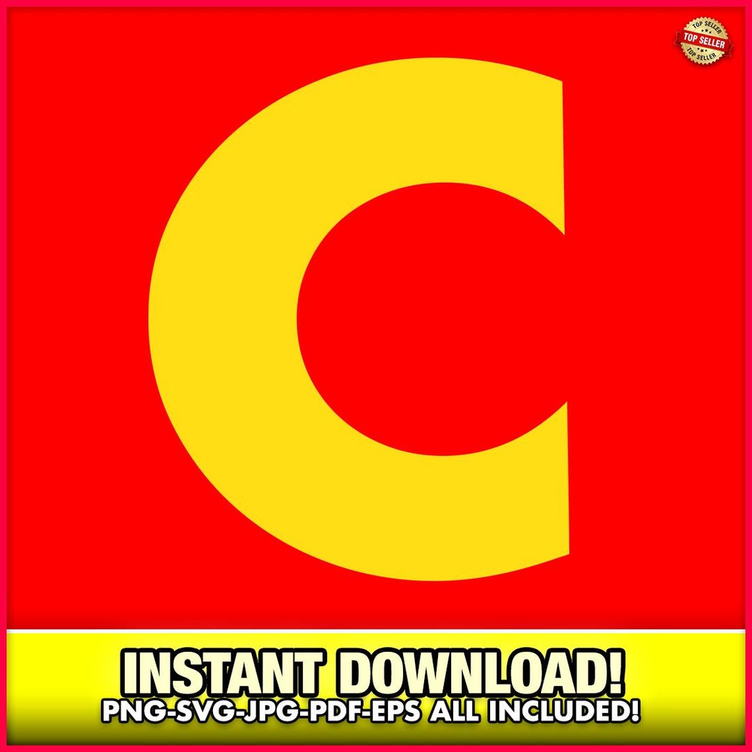 Letter C in Yellow Halloween Party Design SVG-EPS-PNG, Family Costume ...