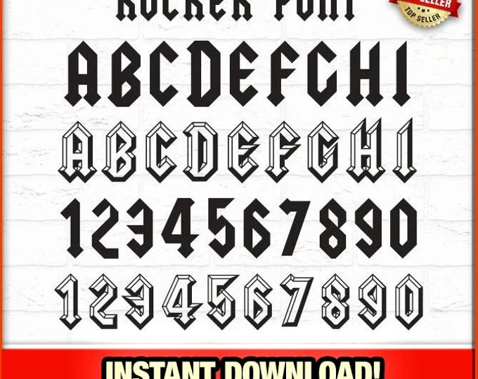 Rocker Heavy Metal Font TTF, Canva, Cricut, Illustrator, Font Files ...