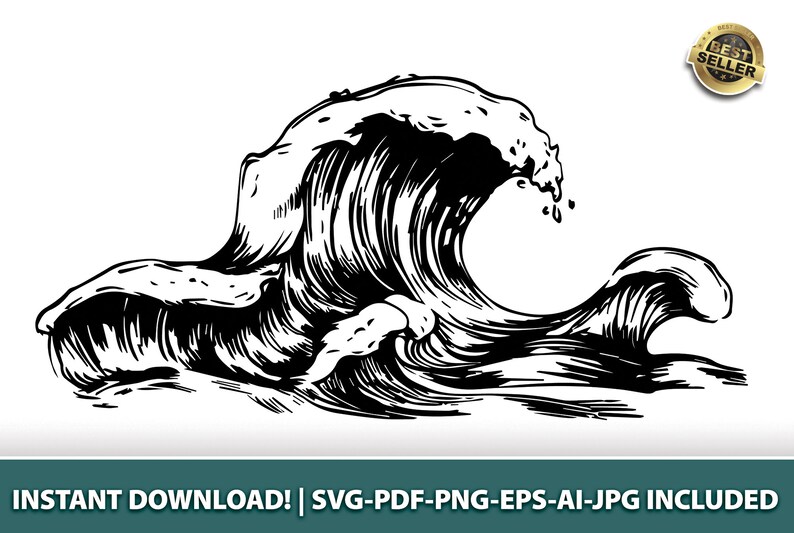 Ocean Waves SVG-JPG-PNG, Waves, Sea, Water, Aquatic, Sea Waves, Beach ...