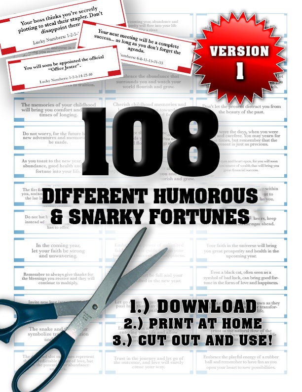 Printable Fortune Cookie Sayings