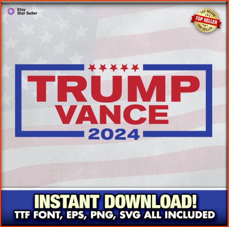 Trump JD Vance 2024 Patriotic Svg-png-eps, Republican, Decal, Fun ...