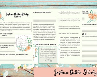 Book of Joshua Bible Study Questions Worksheets - Etsy
