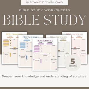 Bible Study Bundle | Bible Summary | Faith Reflection | Chapter Summary ...