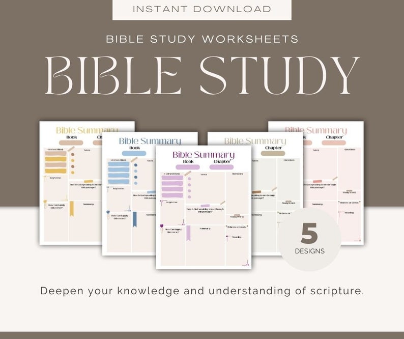 Bible Study Bundle | Bible Summary | Faith Reflection | Chapter Summary ...