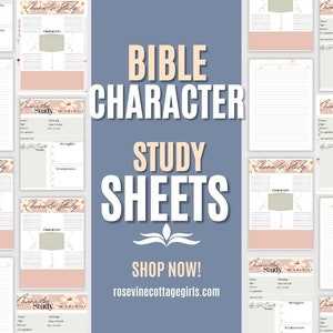 Character Bible Study Guide | Bible Character Worksheets | Bible ...