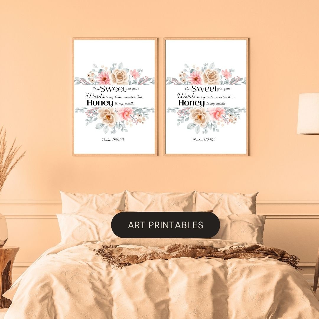 Psalm 119-103 | Bible Verse Wall Art | Scripture Wall Art | Christian ...