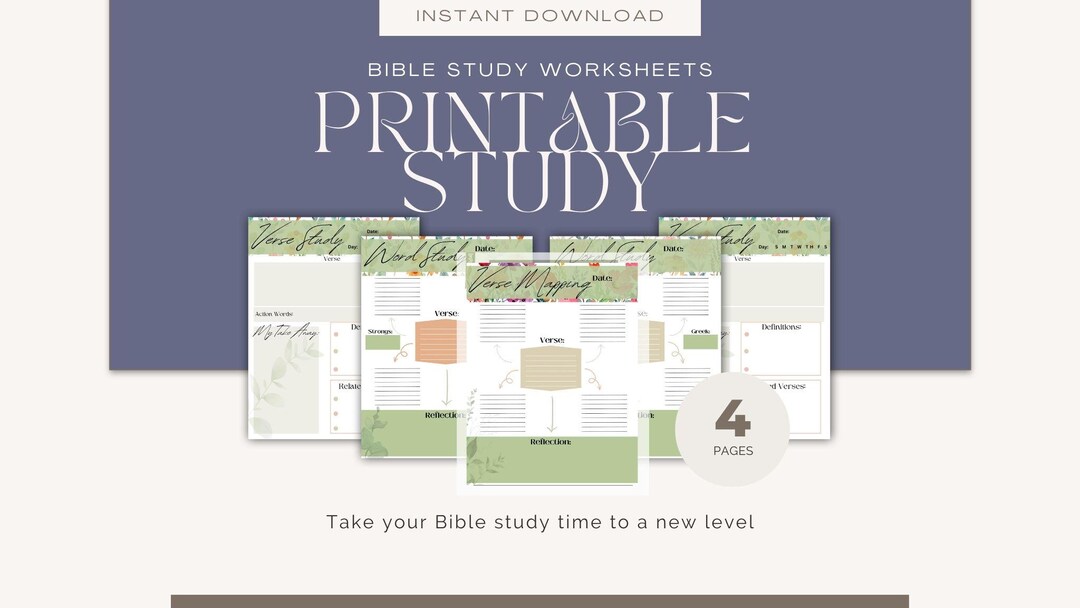 Floral Verse Study Guide | Bible Word Study | Verse Study Printable ...