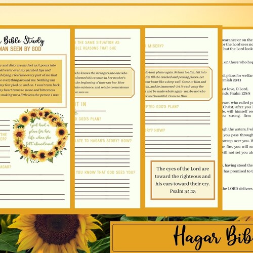 Hagar Bible Study Woman in the Bible Study Printable Bible - Etsy