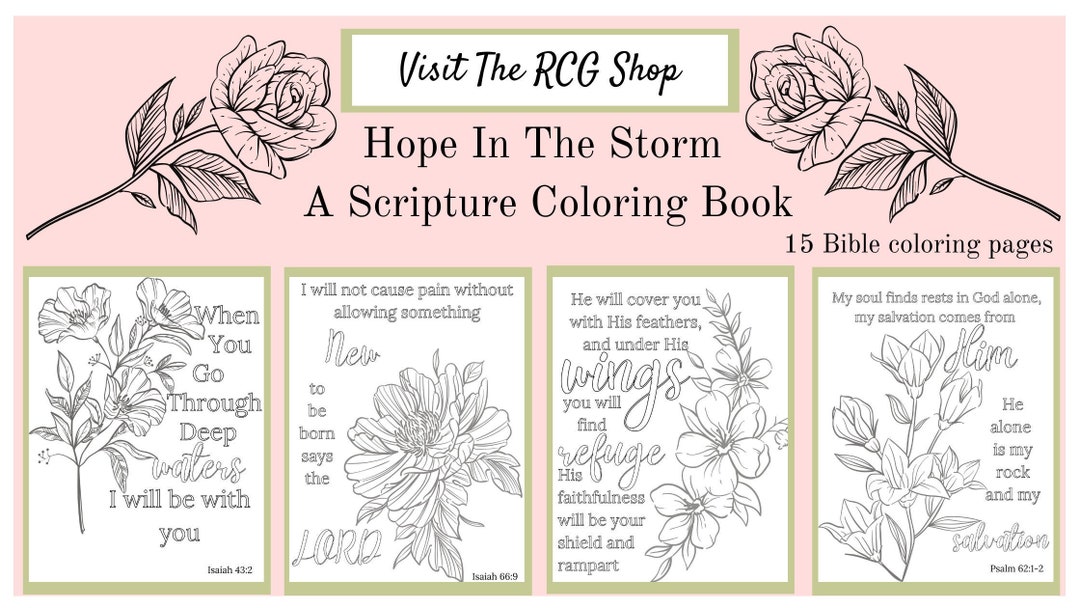 Hope in the Storm Scripture Coloring Book - Etsy