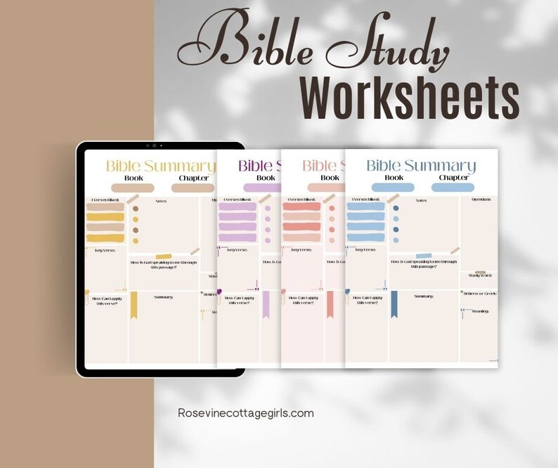 Bible Study Bundle | Bible Summary | Faith Reflection | Chapter Summary ...