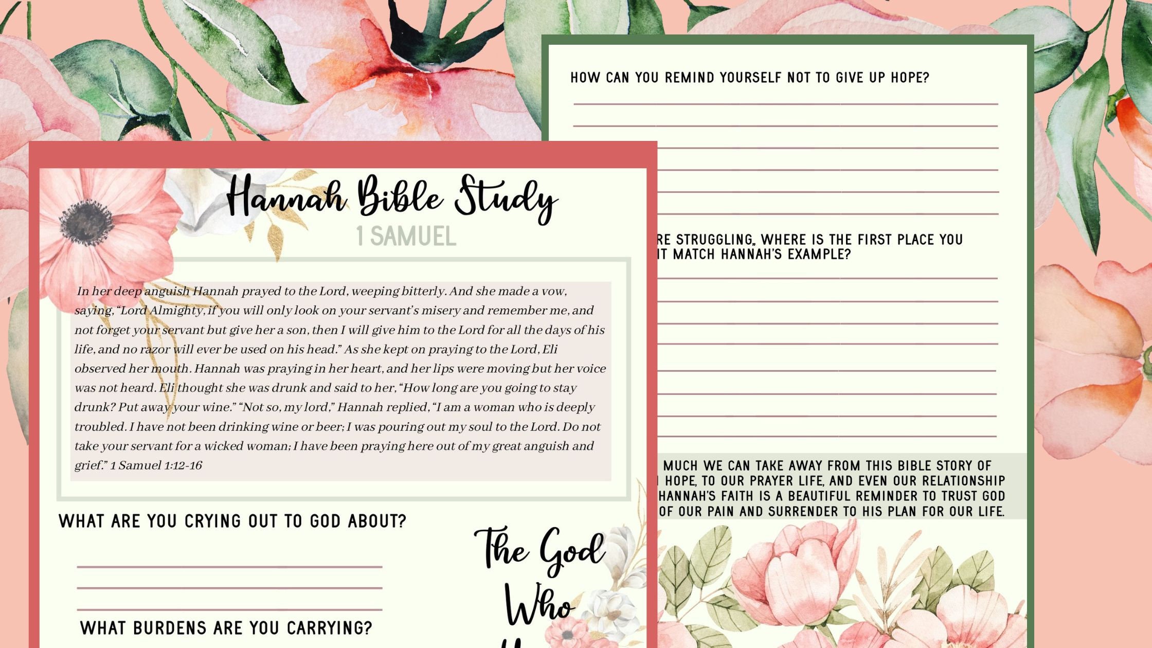 Hannah Bible Study | Women in the Bible | Printable Bible Study - Etsy