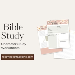 Character Bible Study Guide | Bible Character Worksheets | Bible ...