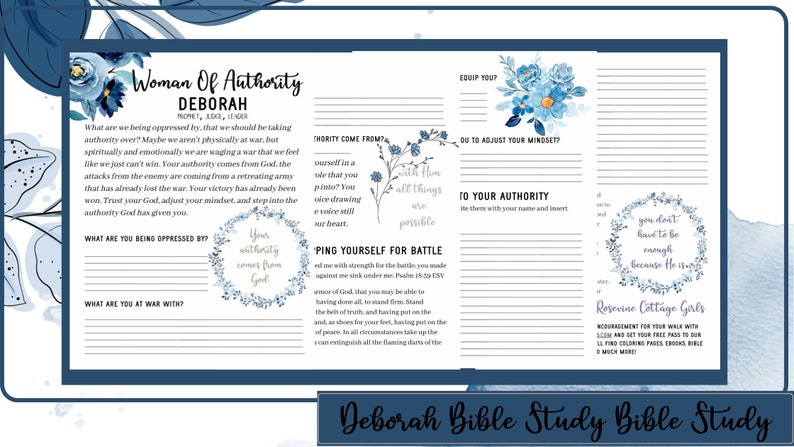 Deborah Bible Study | Woman in the Bible | Printable Bible Study - Etsy