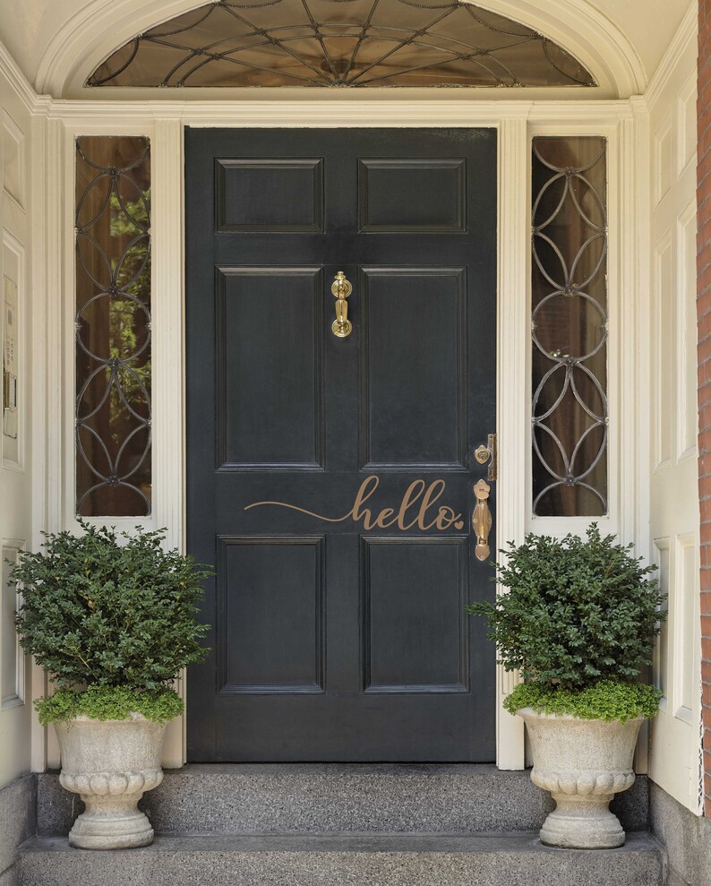 Hello Front Door Sticker Welcome Sign Stencil New Home | Etsy