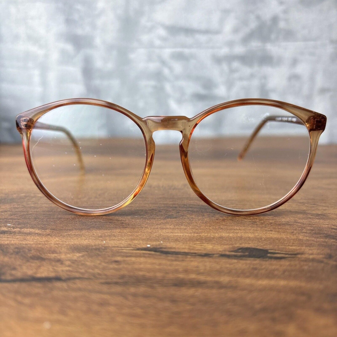 Kenmark Gallery Royal Frames Gray Amber 1980s Retro Plastic 55-20-140 ...
