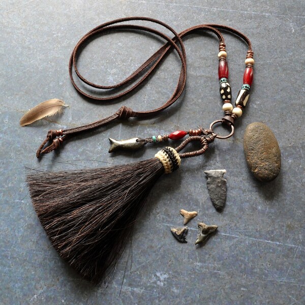 Tribal Bone Necklace - Etsy