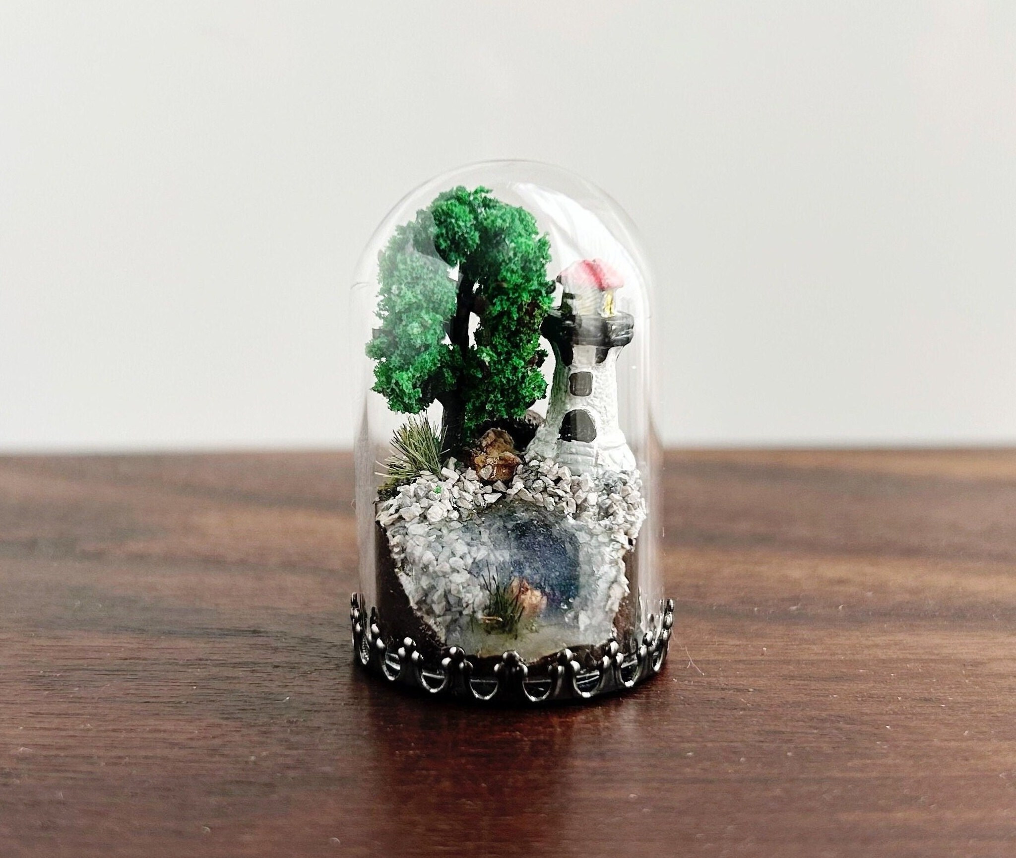 Tiny Lighthouse Diorama / Shoreline Scene / Seaside Diorama / Micro ...