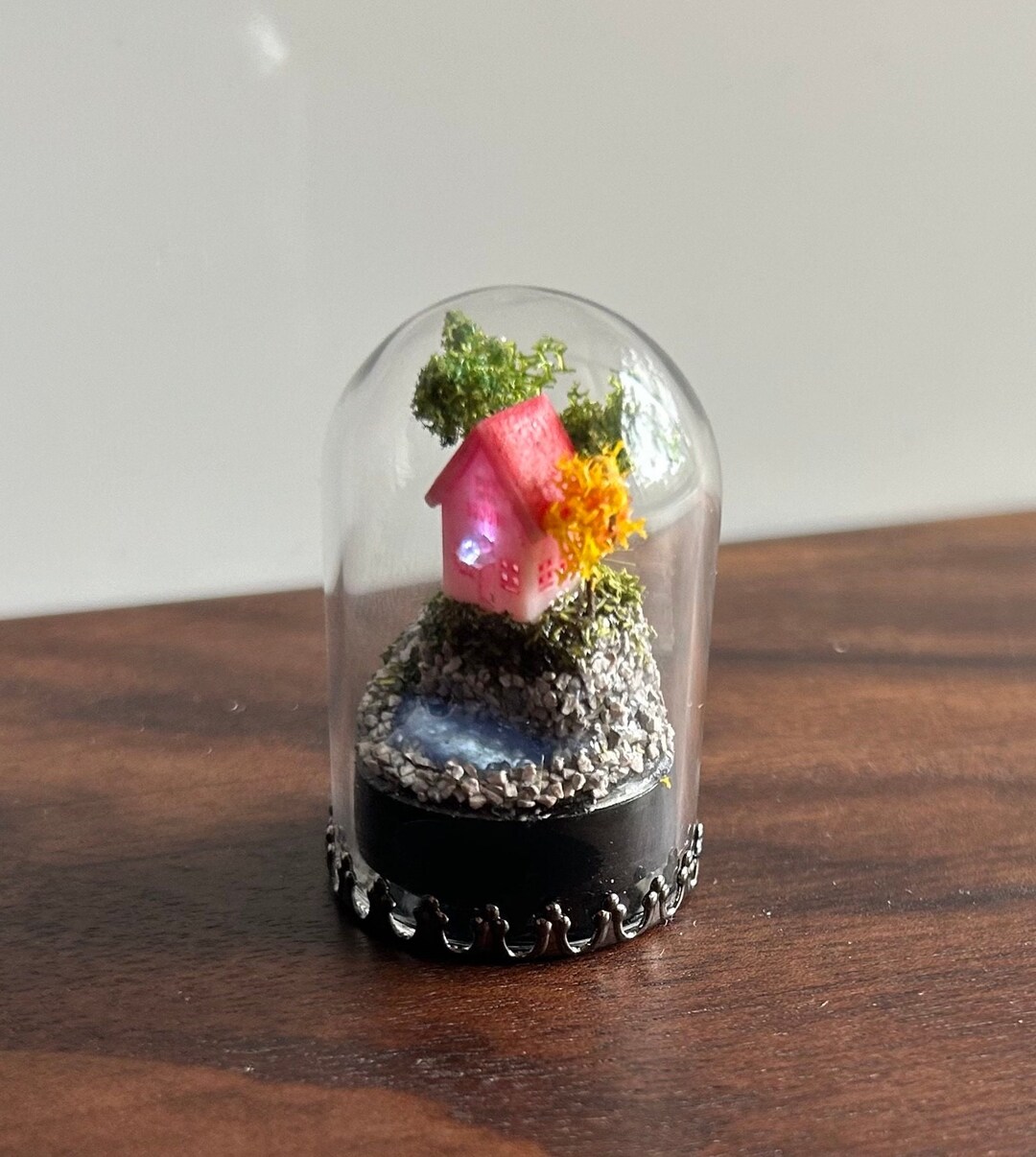 Tiny Light up Diorama / Cliffside House / Micro Diorama / Fairy Garden ...