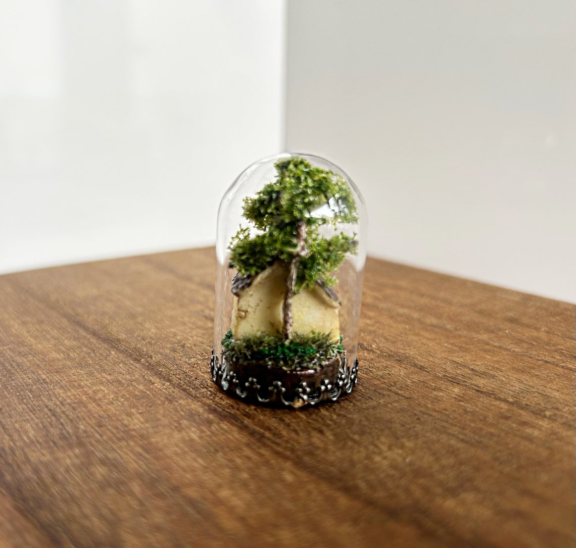 Tiny Glass Diorama / Mini House Diorama / Micro Diorama / Fairy Garden ...