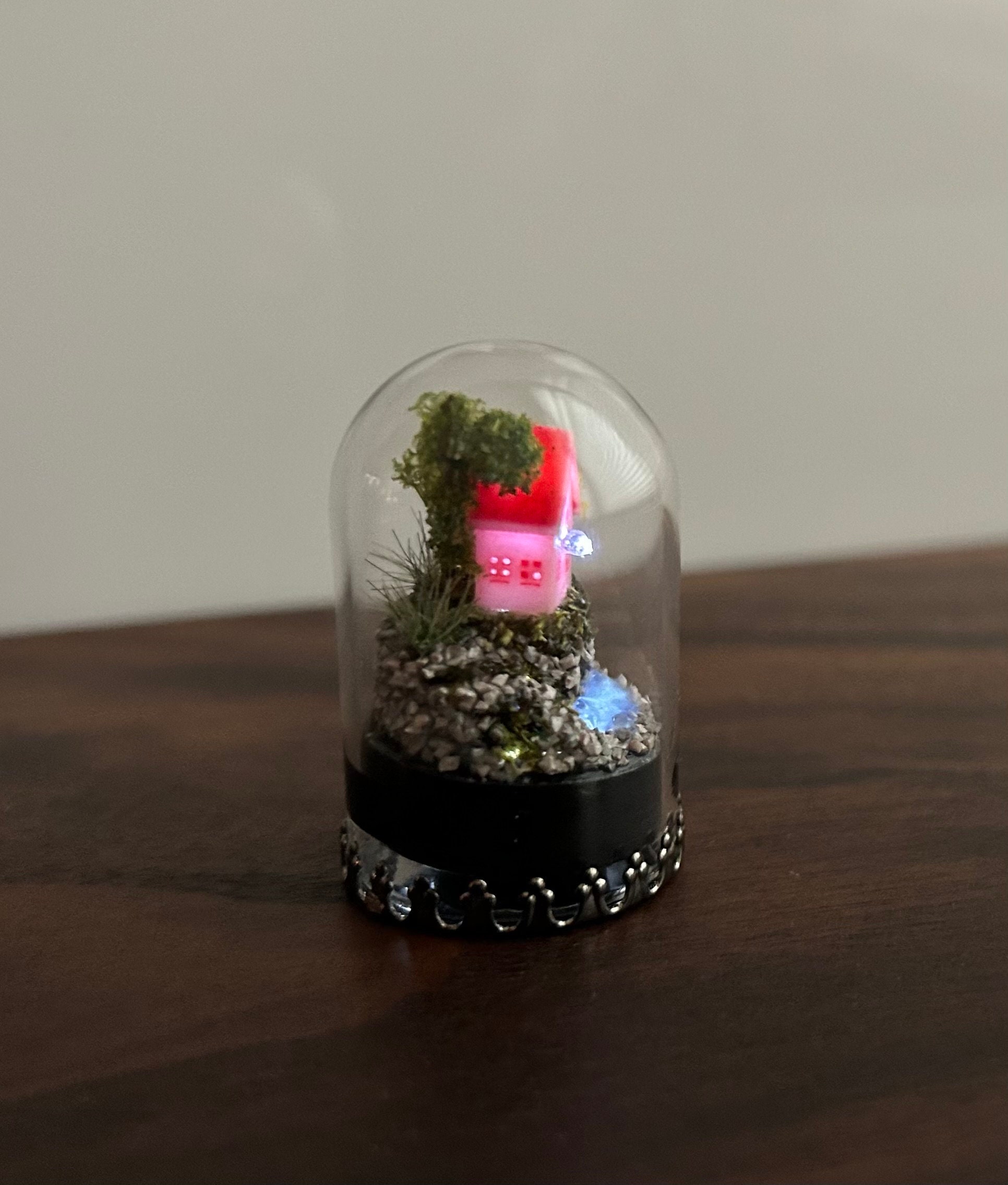Tiny Light up Diorama / Cliffside House / Micro Diorama / Fairy Garden ...