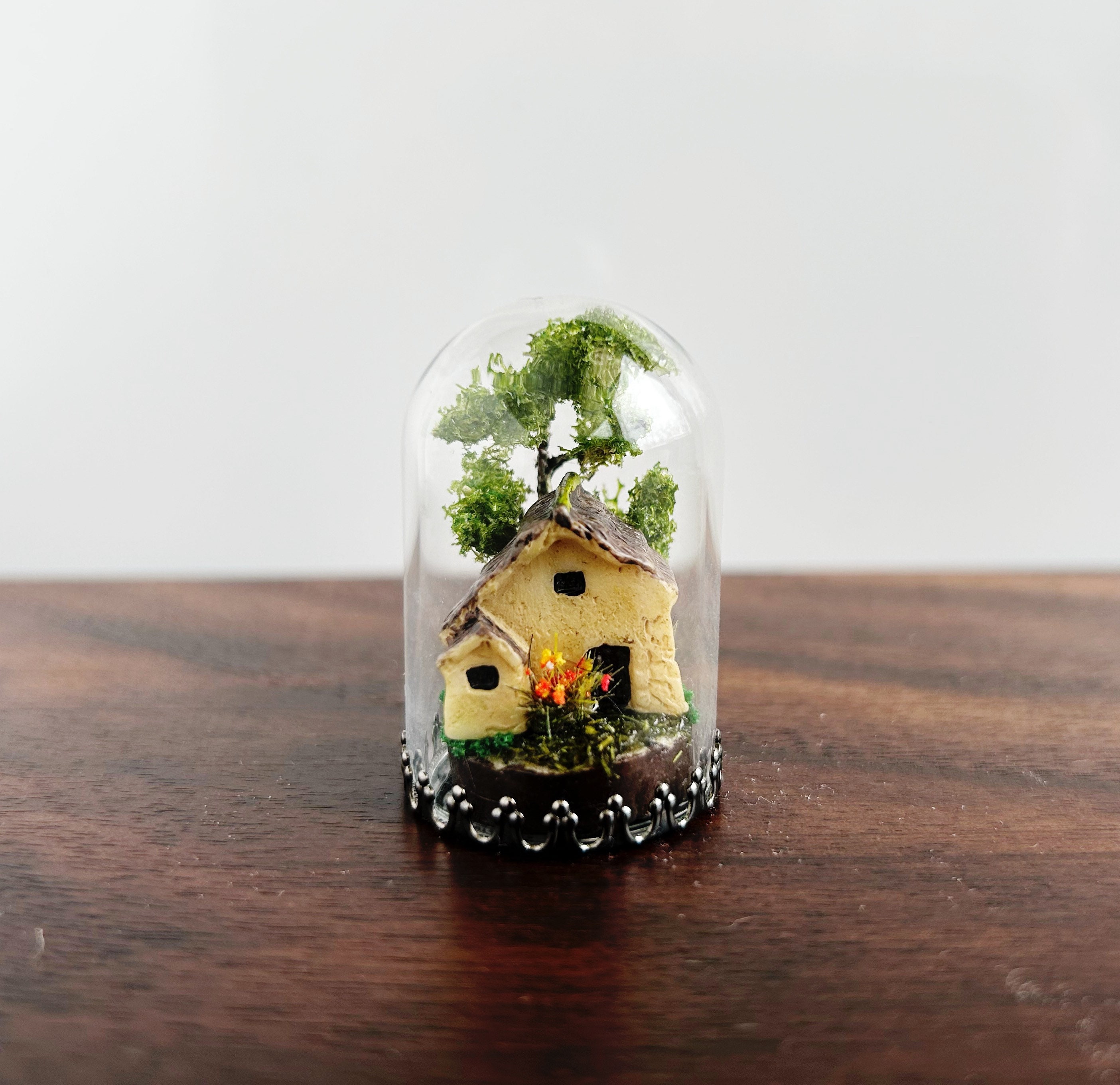 Tiny Glass Diorama / Mini House Diorama / Micro Diorama / Fairy Garden ...