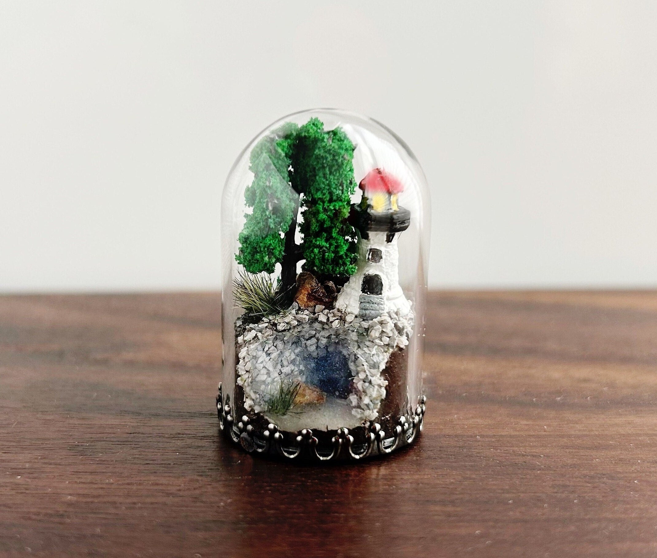 Tiny Lighthouse Diorama / Shoreline Scene / Seaside Diorama / Micro ...