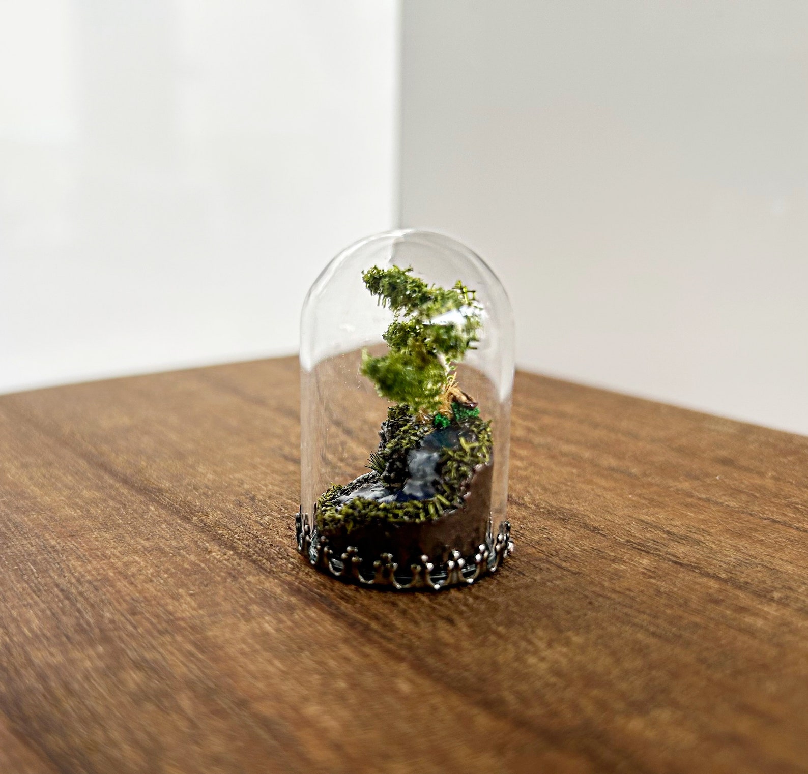Tiny Glass Diorama / Waterfall Diorama / Bonsai / Cave / Japanese ...