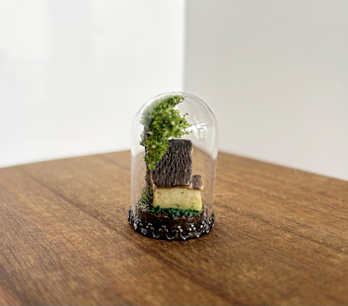 Tiny Glass Diorama / Mini House Diorama / Micro Diorama / Fairy Garden ...