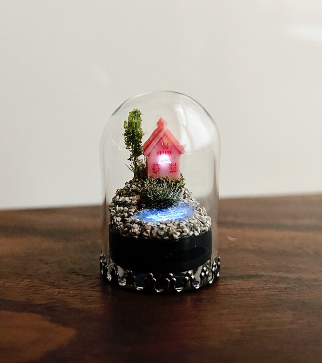Tiny Light up Diorama / Cliffside House / Micro Diorama / Fairy Garden ...