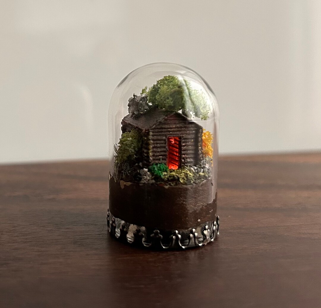 Tiny Light up Diorama / Cabin Diorama / Micro Woods Diorama / - Etsy