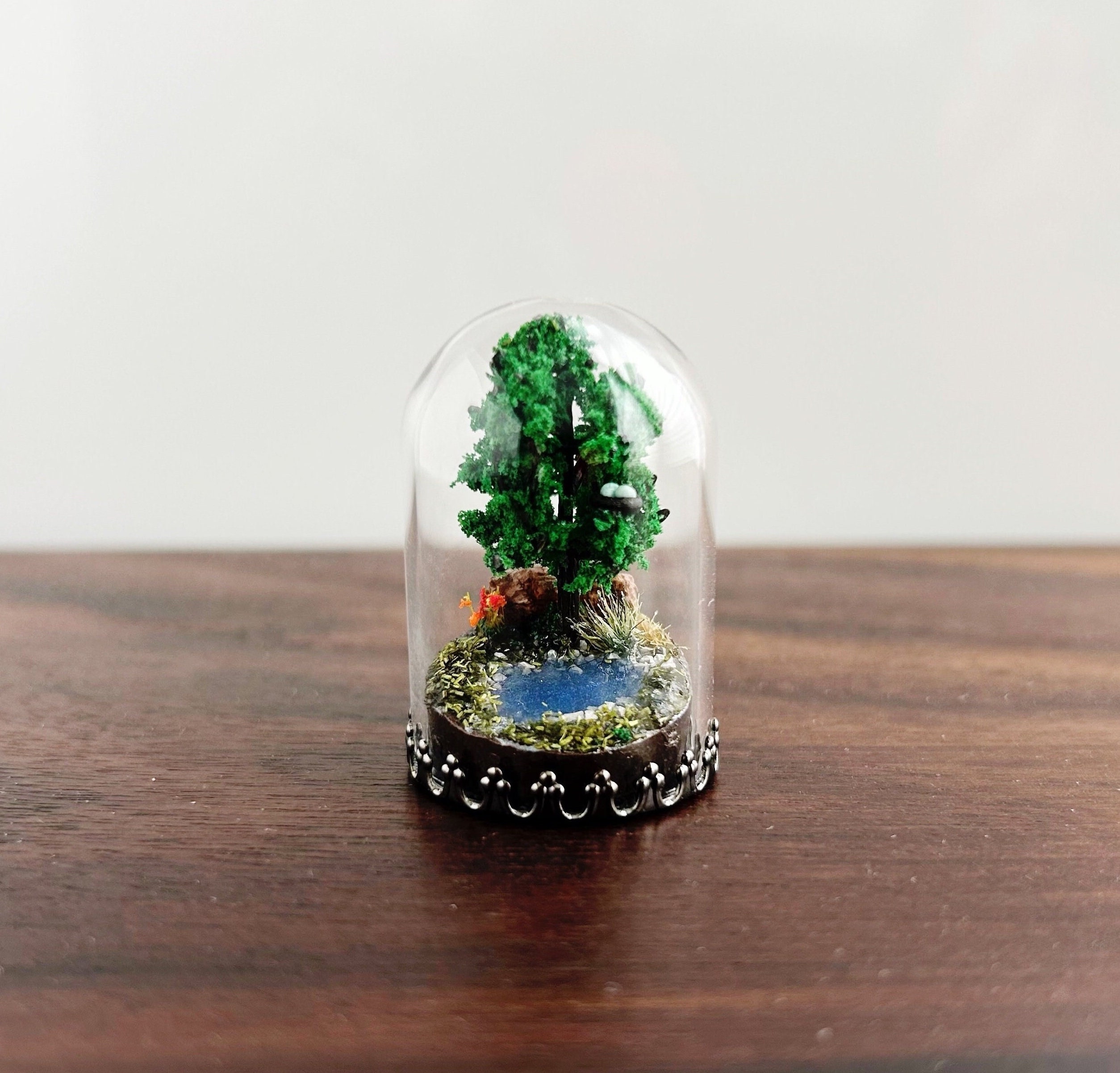 Tiny Nature Diorama / Pond Diorama / Lake / Tree / Pond / Micro Diorama / Garden / Fairy Garden ...