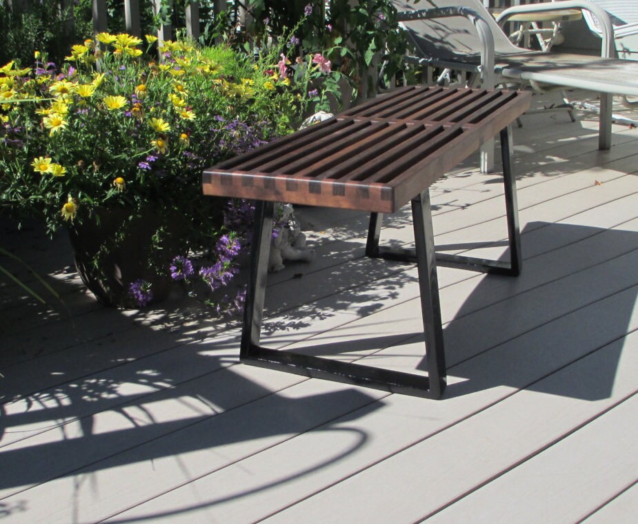 Two George Nelson Inspired Slat Benches. - Etsy