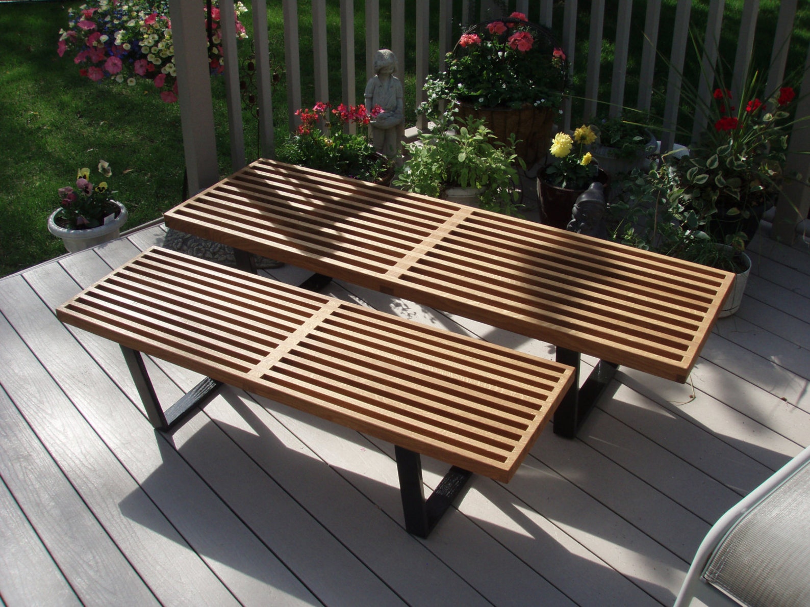 Two George Nelson Inspired Slat Benches. - Etsy