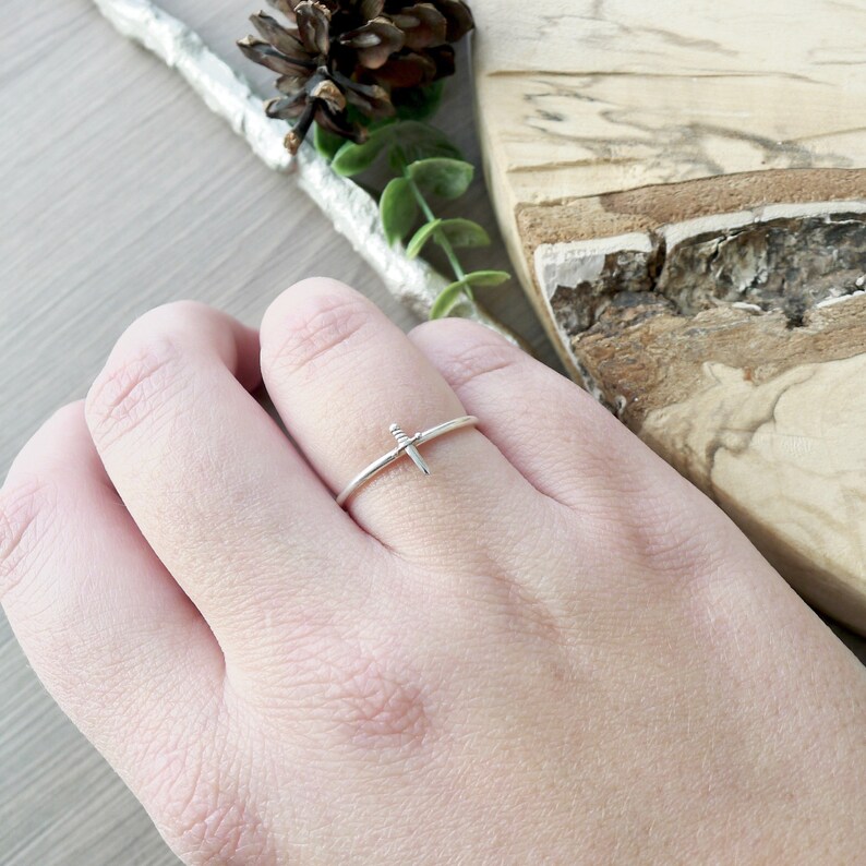 Dagger Ring Sterling Silver Sword Ring Silver Sword - Etsy
