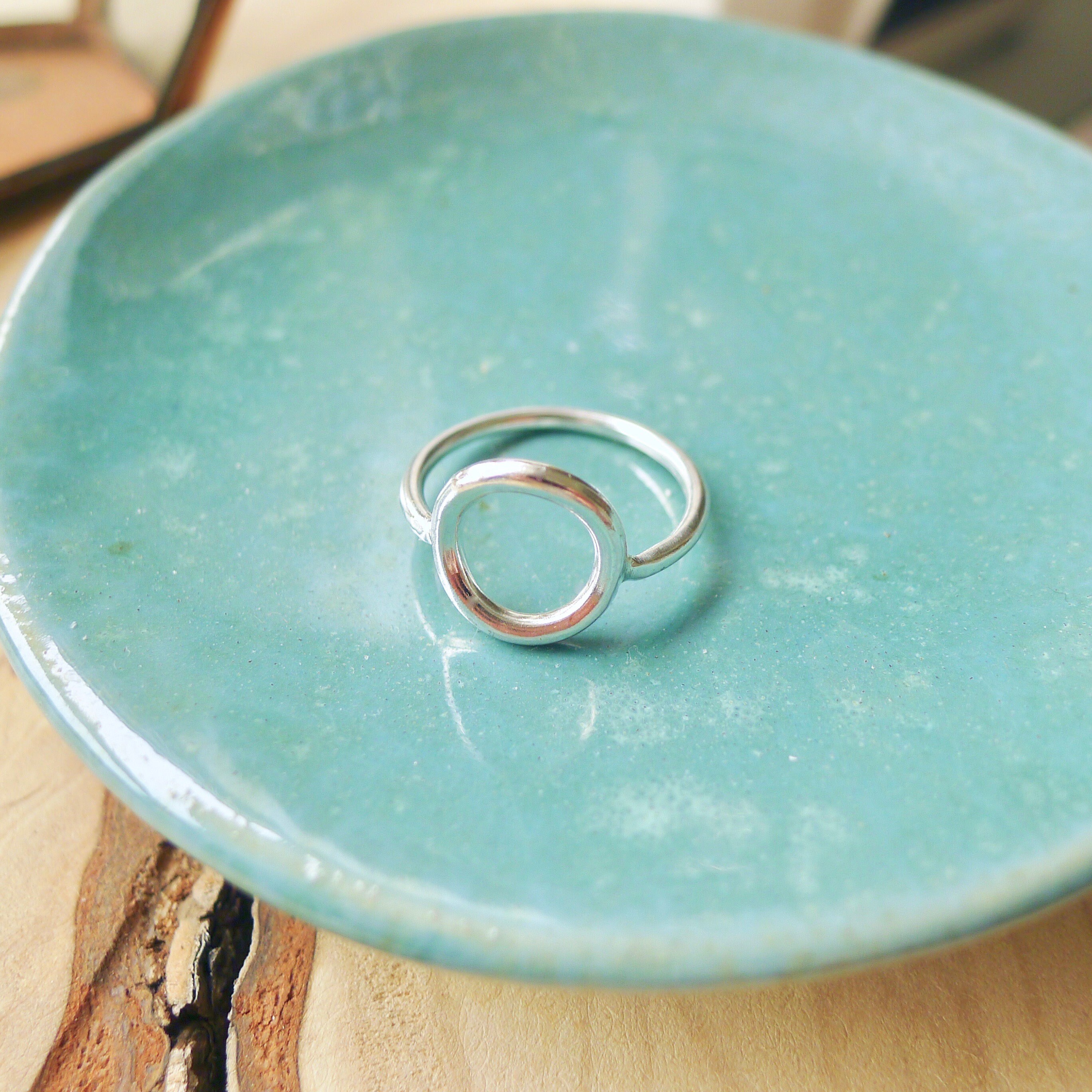 Circle Ring Sterling Silver Open Circle Ring Simple Ring - Etsy