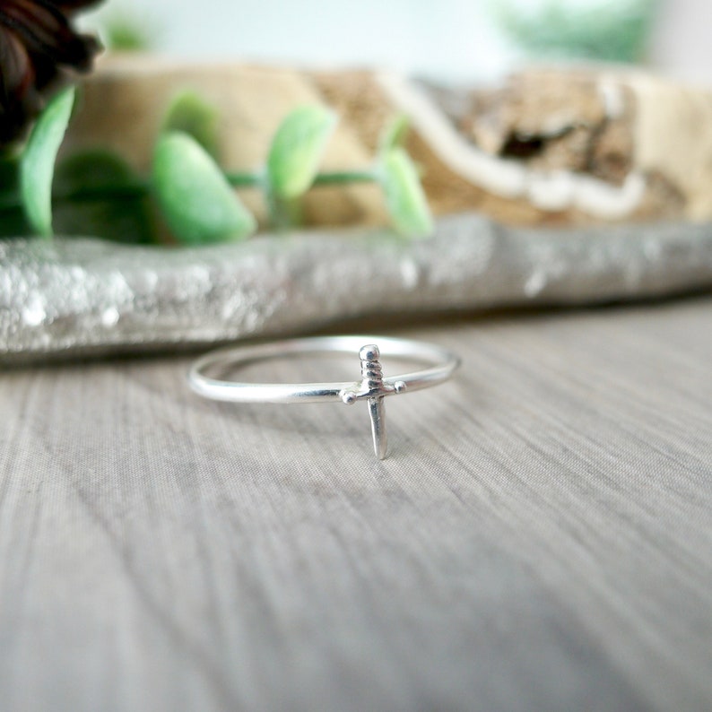 Dagger Ring Sterling Silver Sword Ring Silver Sword - Etsy