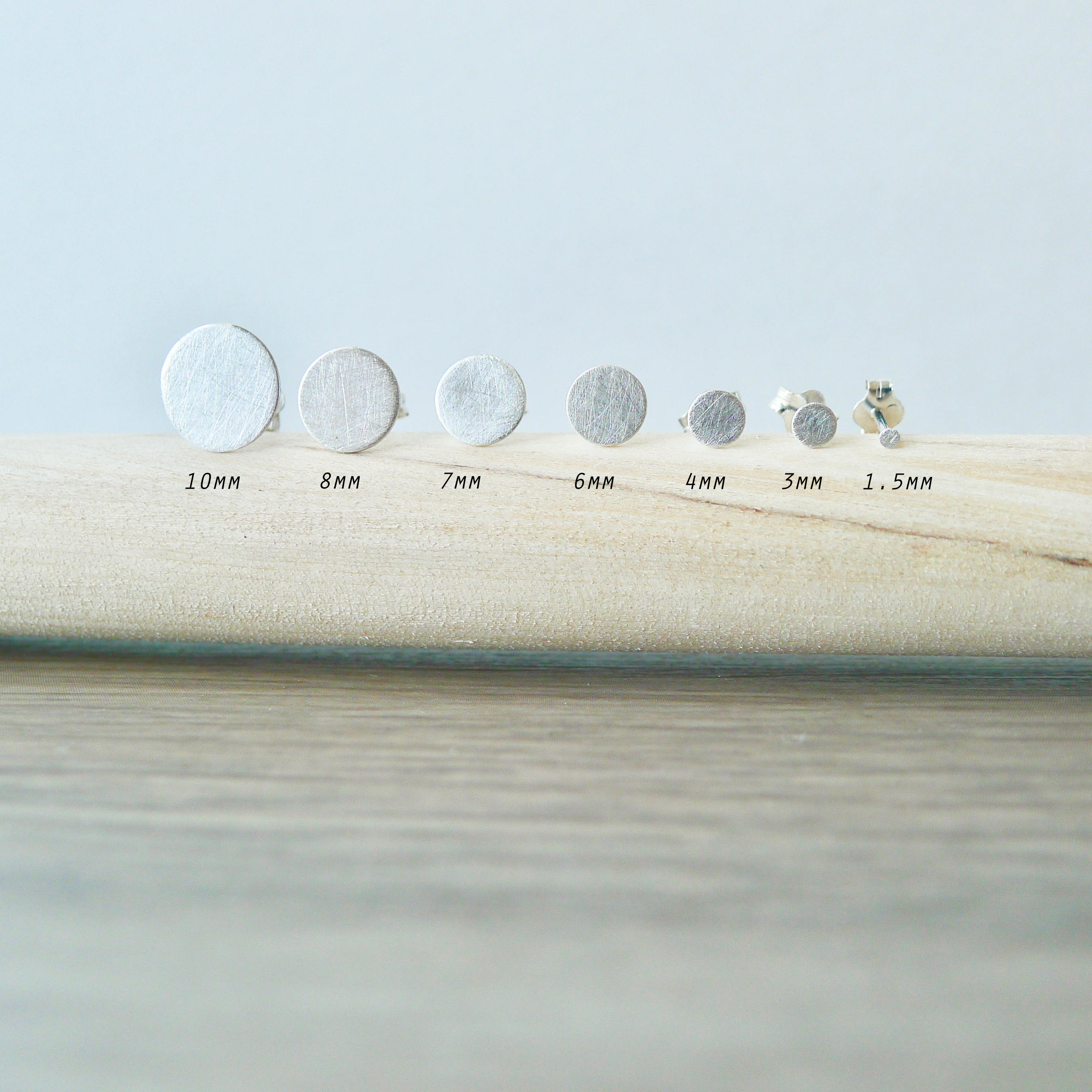 Plain Studs, Sterling Silver, Modern Studs, Stud Earrings, Simple Studs ...