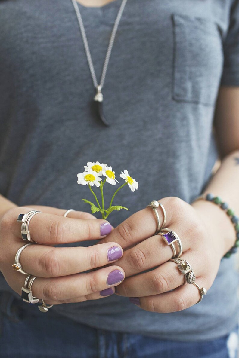 Stacking Ring Sterling Silver Simple Ring Organic Ring | Etsy