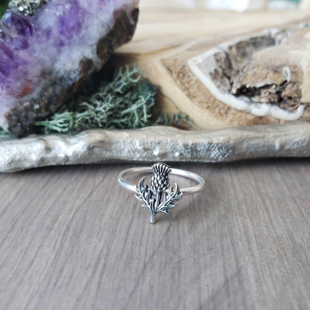 Scottish Thistle Ring, Symbol, Strength, Resilience, Celtic Thistle ...