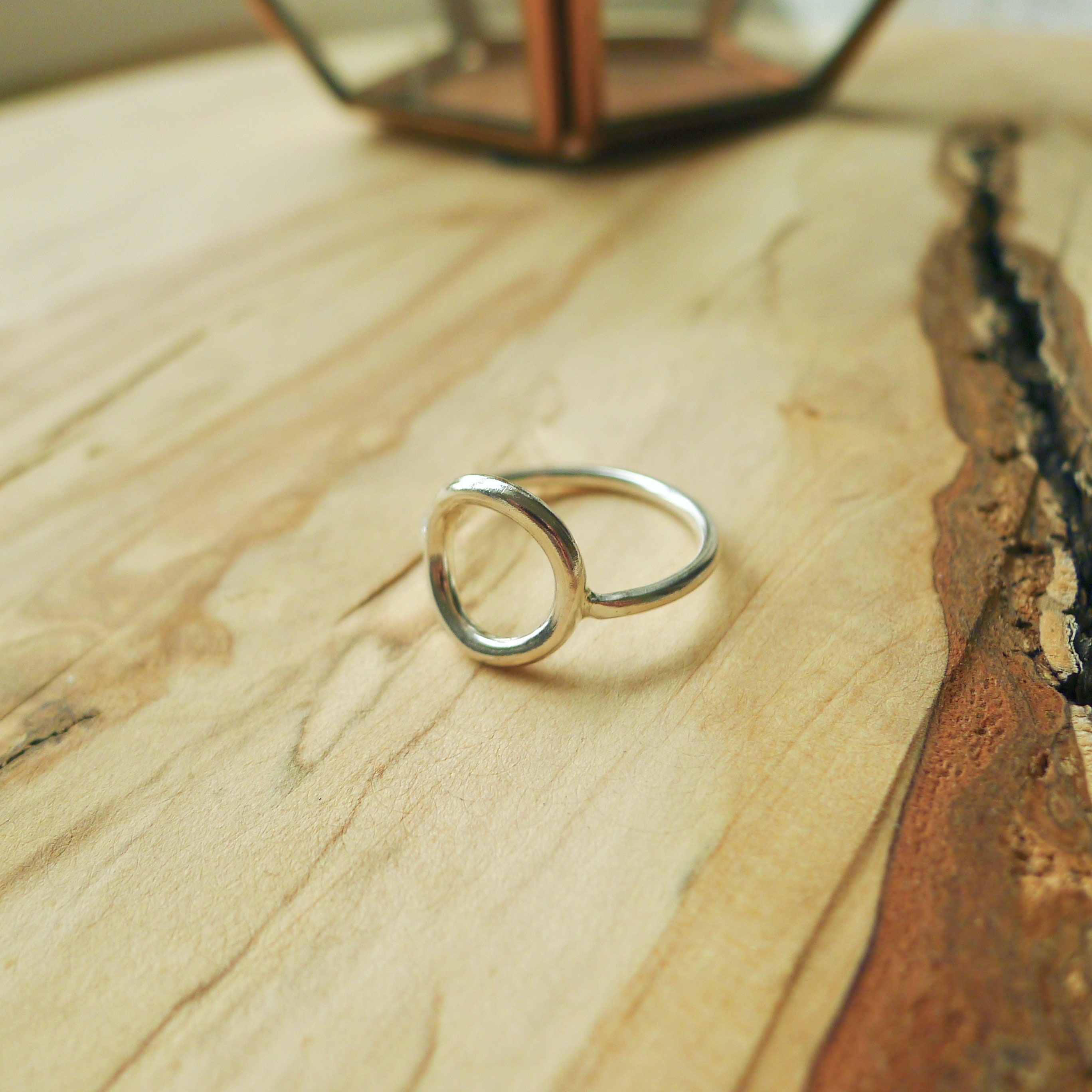 Circle Ring Sterling Silver Open Circle Ring Simple Ring - Etsy