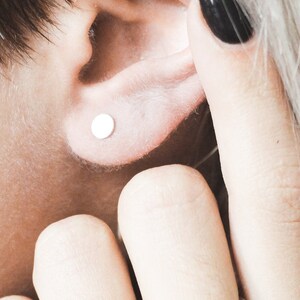 Plain Studs, Sterling Silver, Modern Studs, Stud Earrings, Simple Studs ...