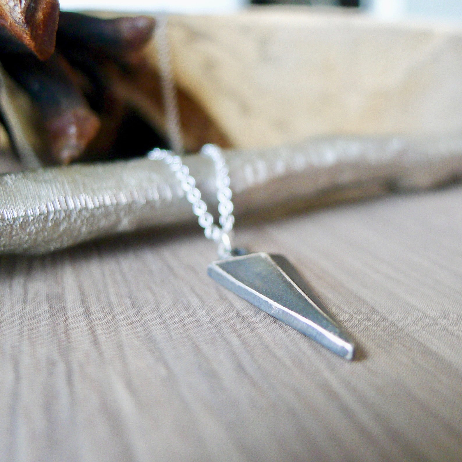 Black Spike Sterling Silver Silver Spike Geometric - Etsy