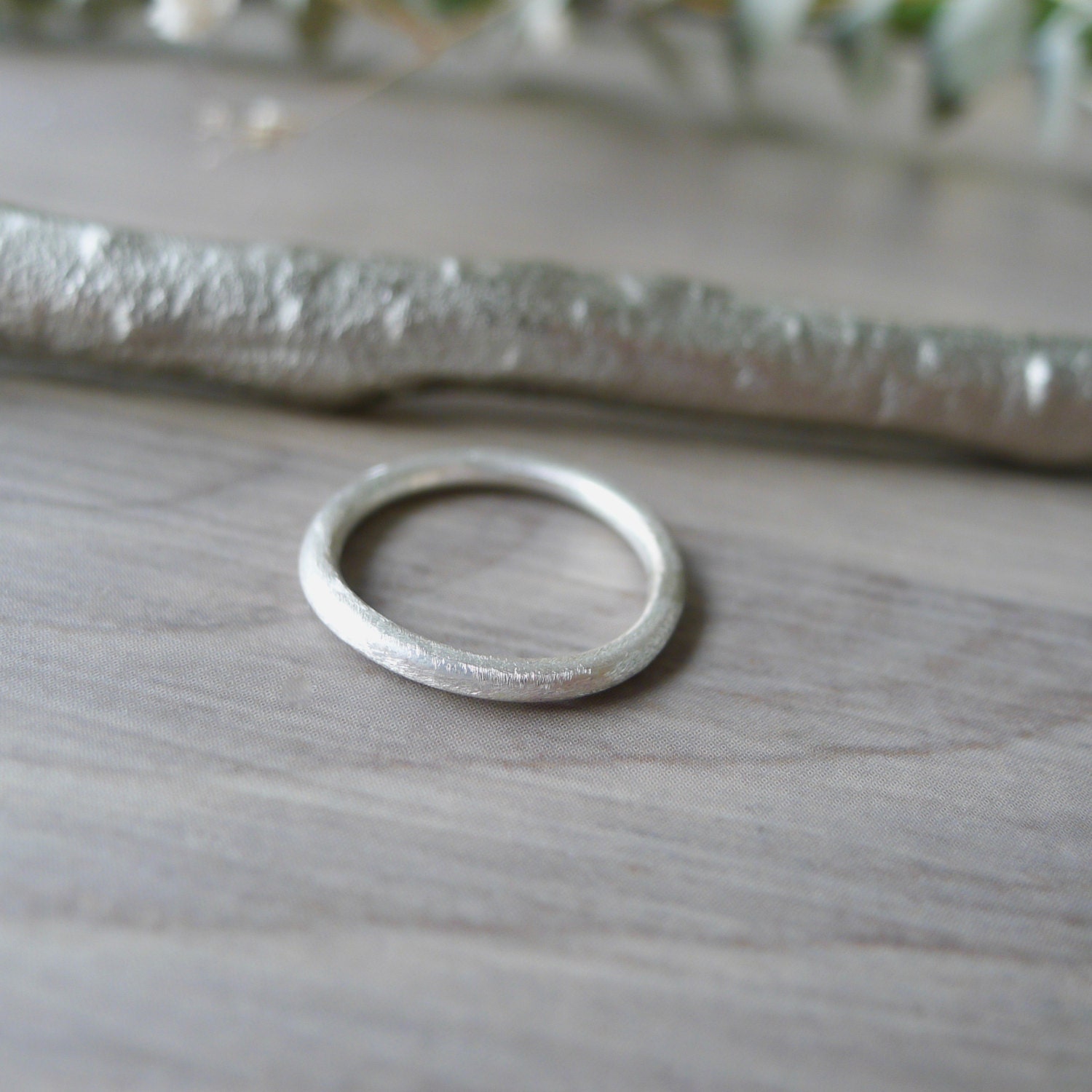 Stacking Ring Sterling Silver Simple Ring Organic Ring - Etsy UK