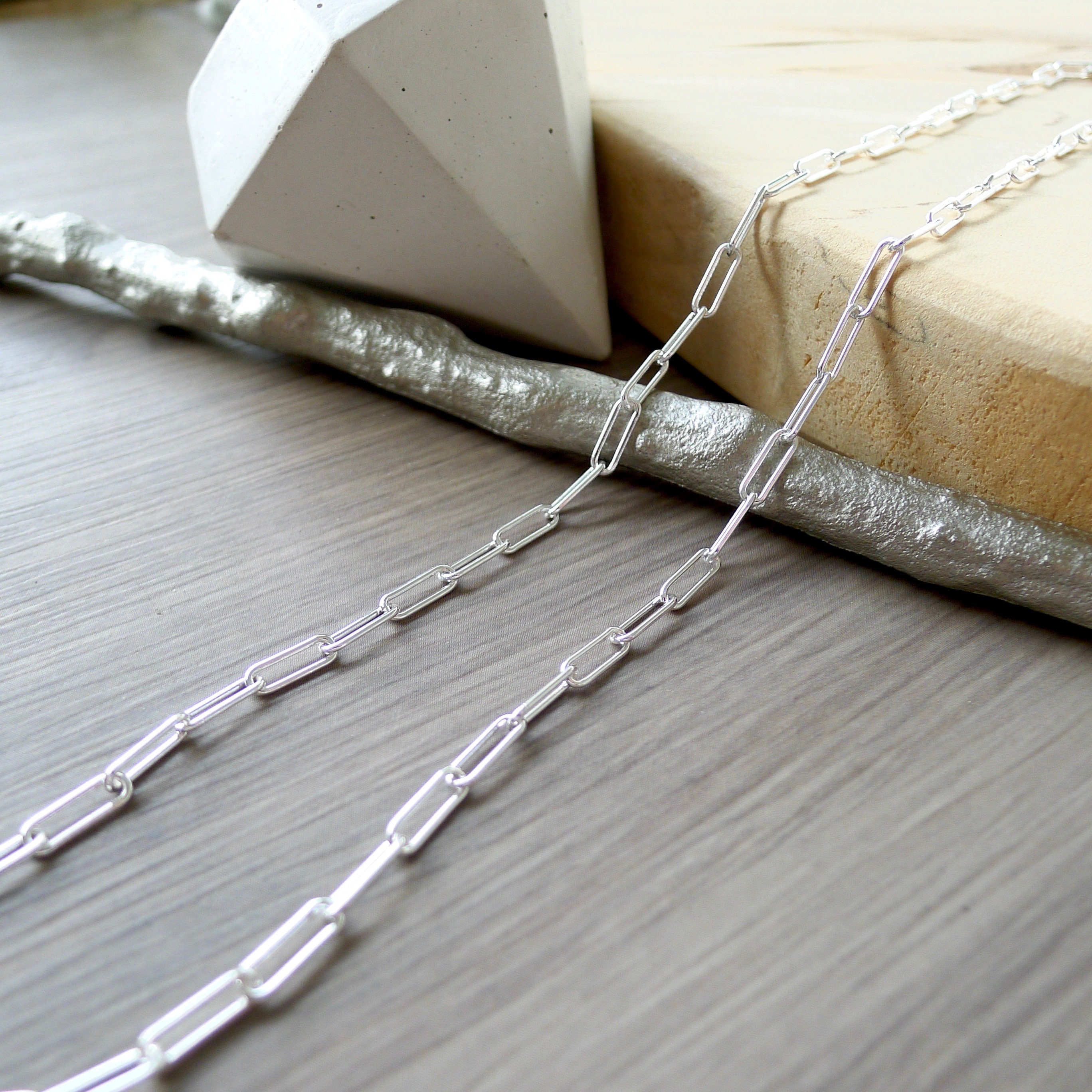 Paperclip Necklace Sterling Silver Paper Clip Dainty - Etsy Canada
