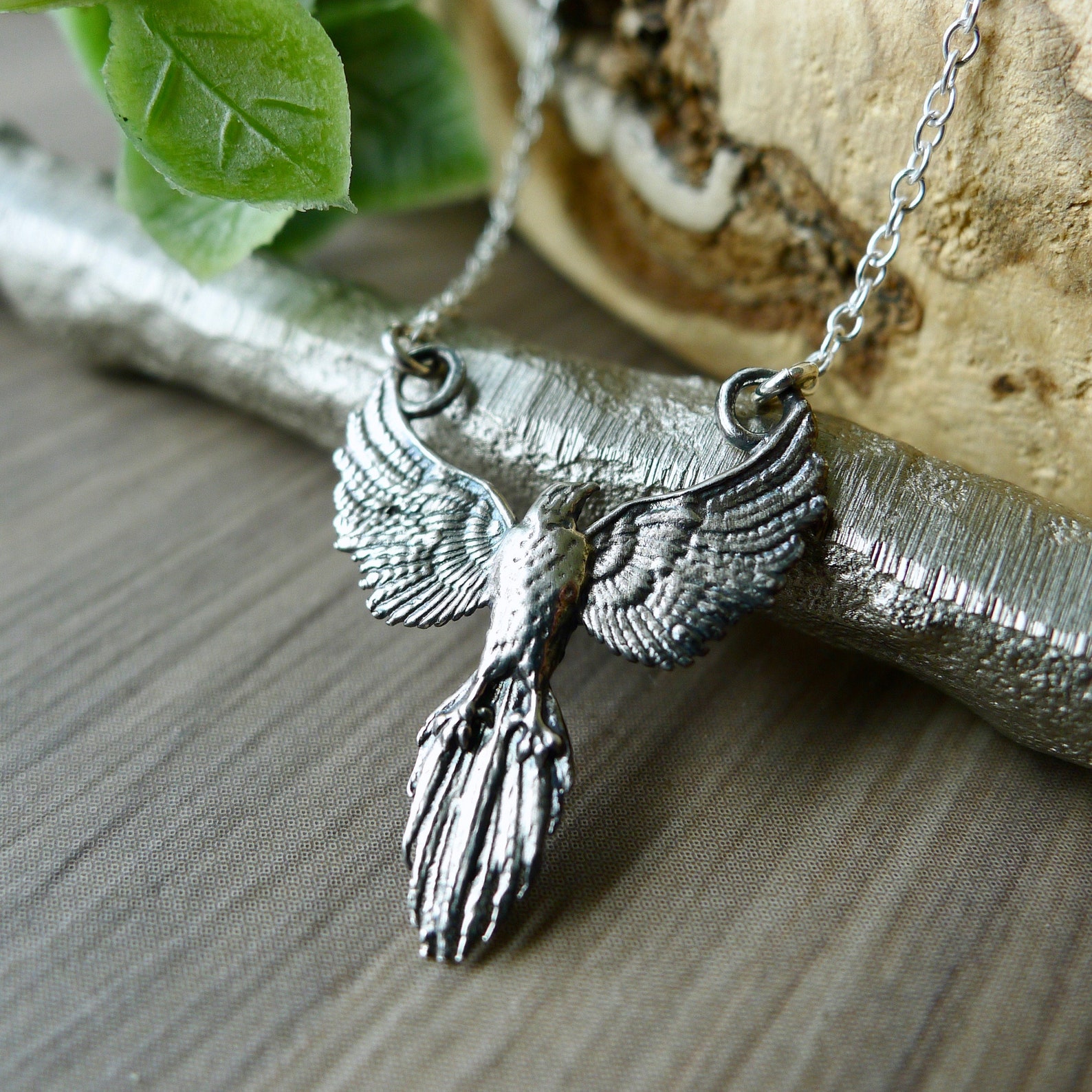 Phoenix Necklace, Sterling Silver, Fenix Necklace, Pheonix, Minimalist ...
